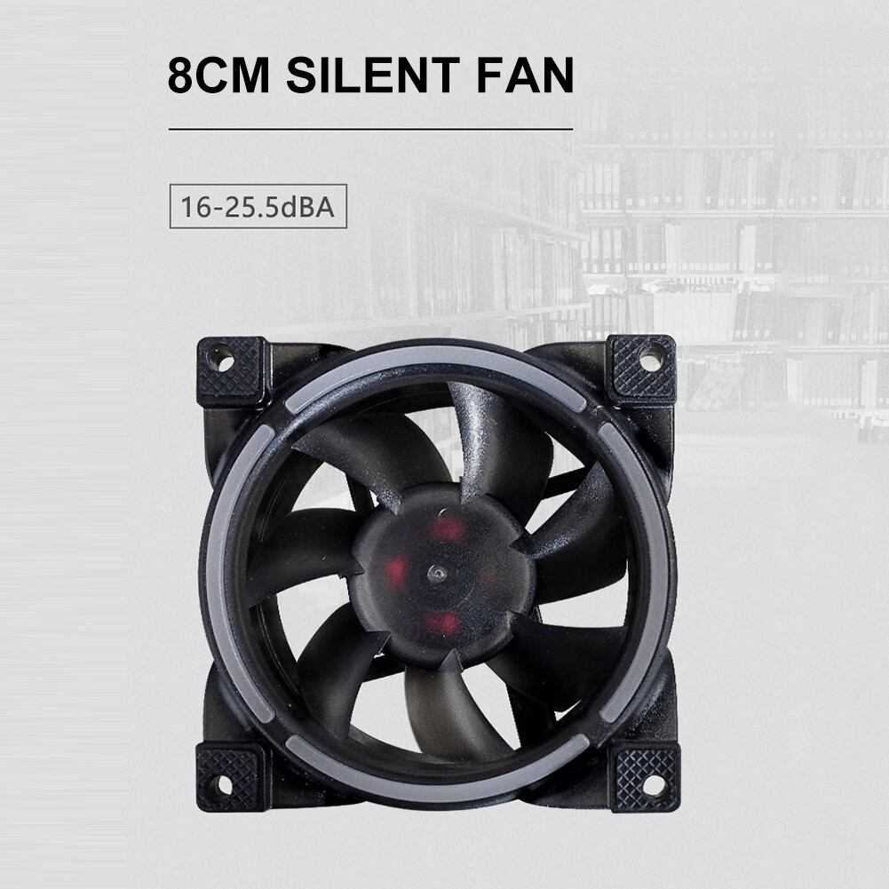 Computer Case CPU Cooling Fan 8cm Cooler Ventilador (Black No Light ...