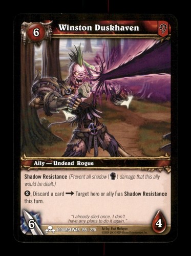 Winston Duskhaven 199/270 Common 2009 World of Warcraft WOW TCG CCG | eBay