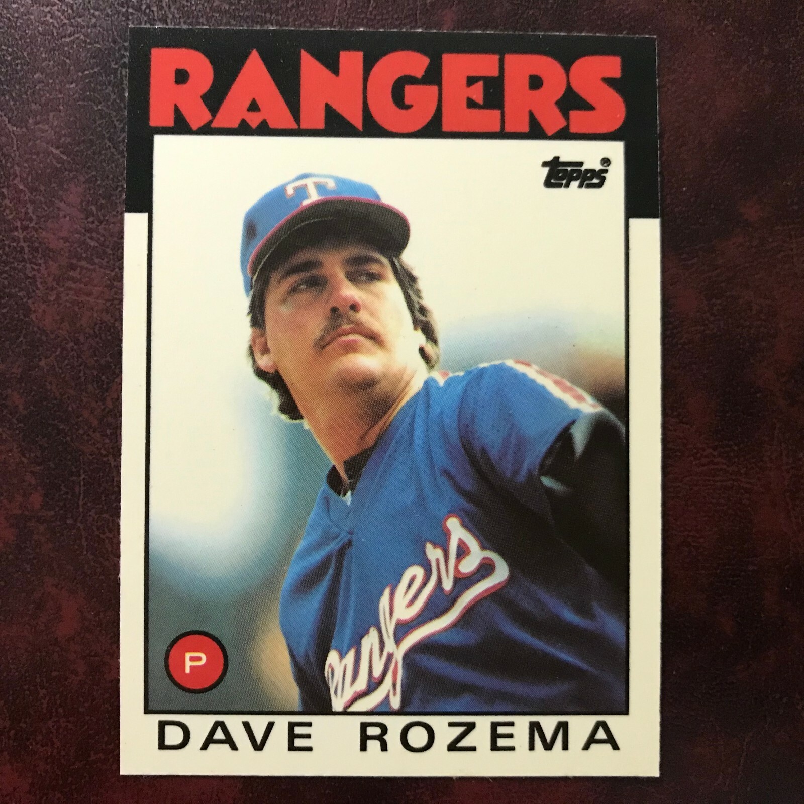 1986 Topps TIFFANY Set DAVE ROZEMA #739 TEXAS RANGERS ** MINT ** HIGH ...