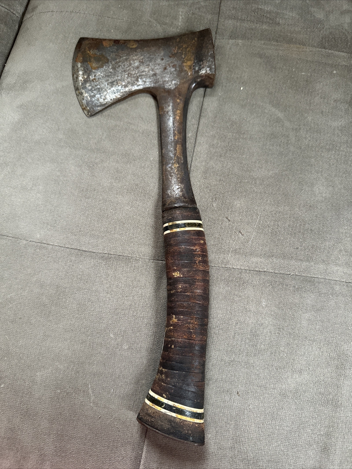 Wood Handle Tribal Pattern Hatchet | eBay