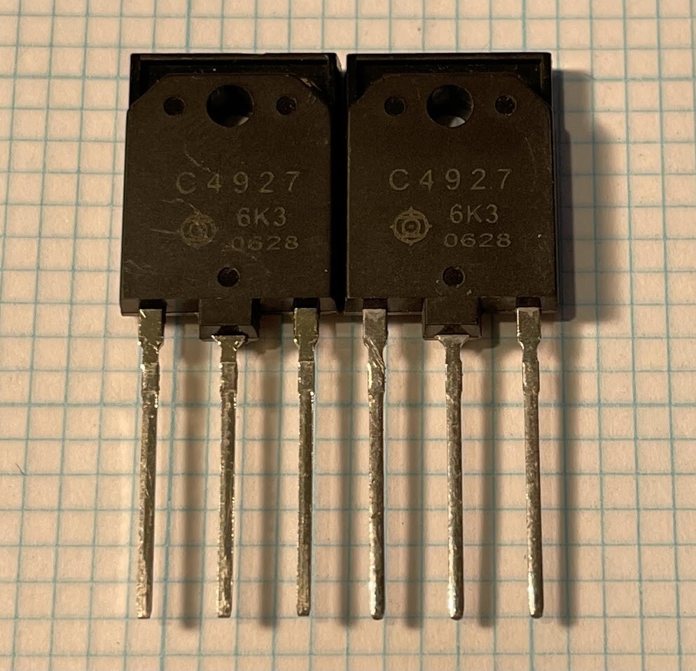 Lot of 2 Hitachi C4927 2SC4927 SI NPN Triple Diffused TO-3PFM ...