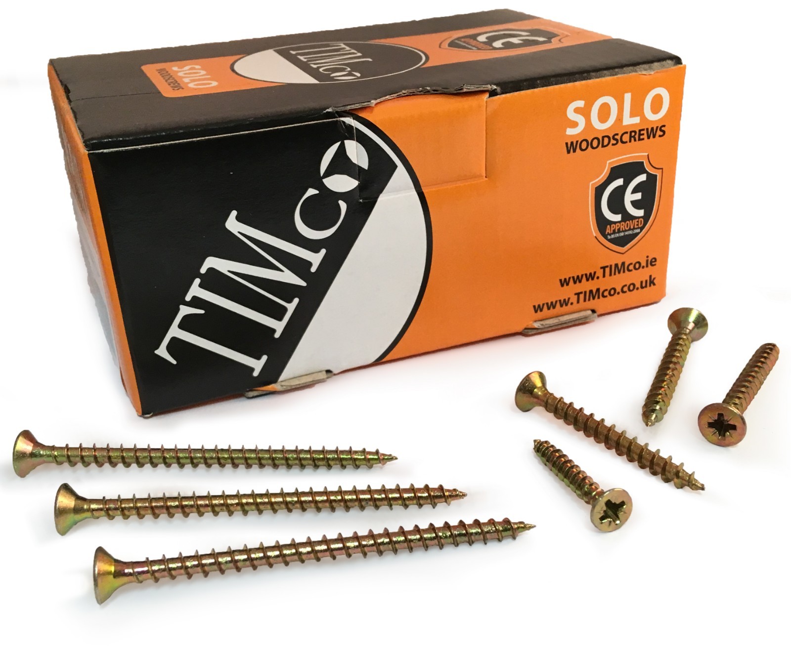 1000x TIMco 3.5mm Solo Wood Screws Zinc Yellow Pozi Countersunk ...