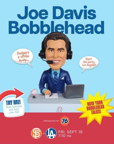 Joe Davis ( ( TALKING ) ) 2025 Bobblehead LA Dodgers SGA | eBay
