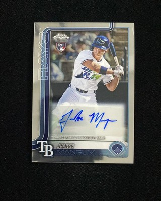 2025 Topps Chrome #AC-JM Jake Mangum RC Rookie Auto Rays LXXB | eBay