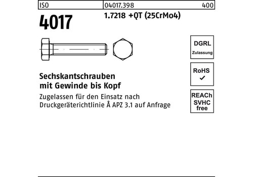 BUFAB Sechskantschraube ISO 4017 VG M 24 x 180 1.7218 +QT (25CrMo4 ...