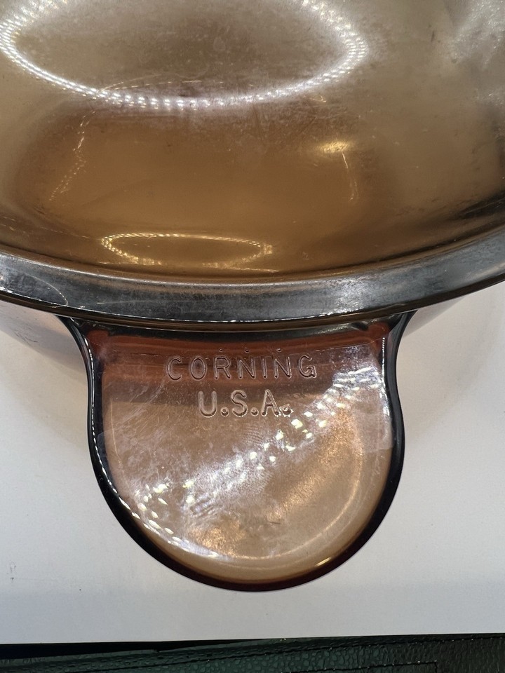 Corning Vision Cookware Amber 5 Qt 4.5L Dutch Oven Stock Pot Pyrex Lid ...