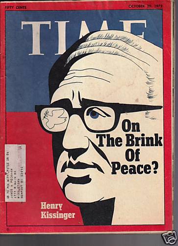 Time Magazine Henry Kissinger October 30, 1972 | eBay