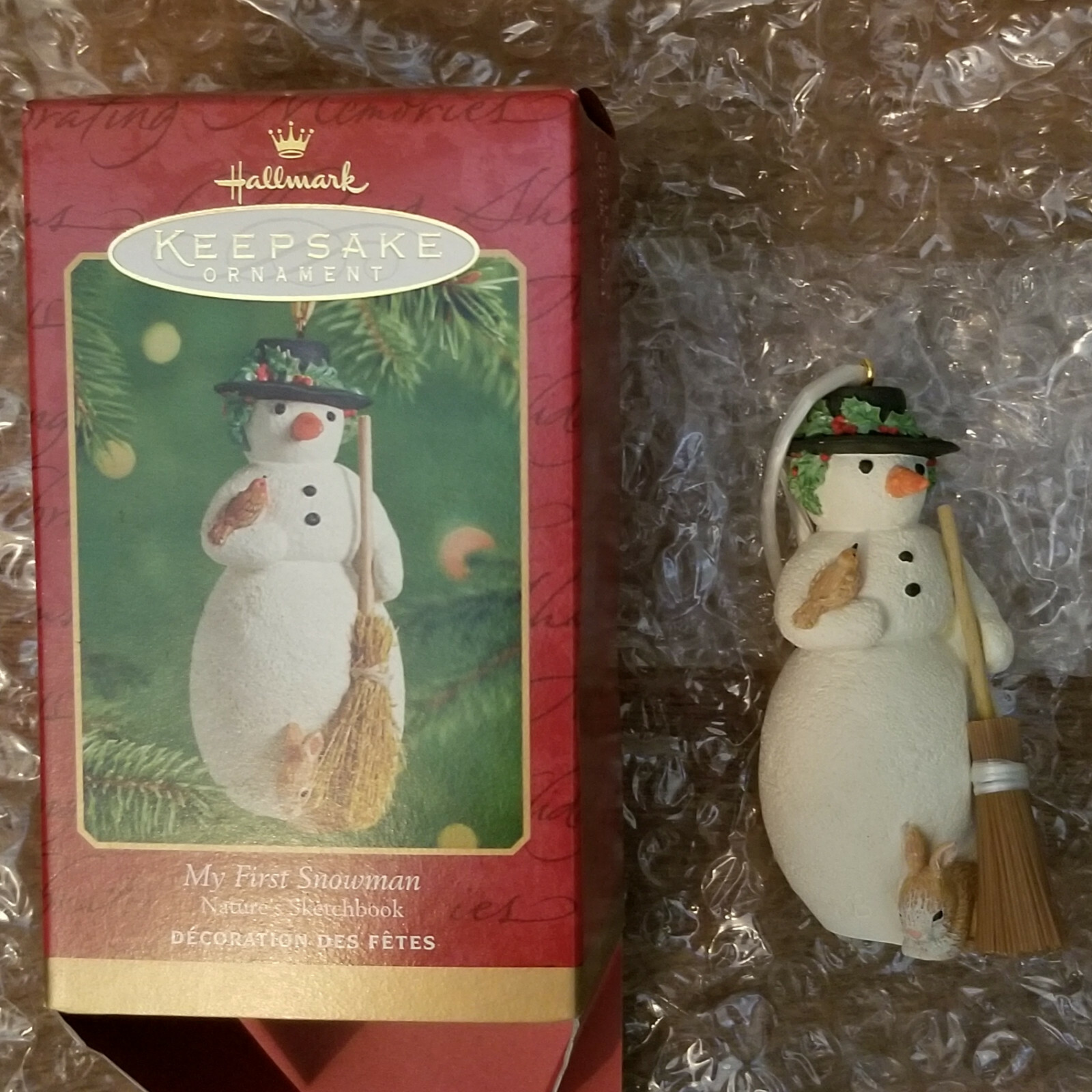 2001 NIB Hallmark Keepsake My First Snowman/Nature's Sketchbook ...