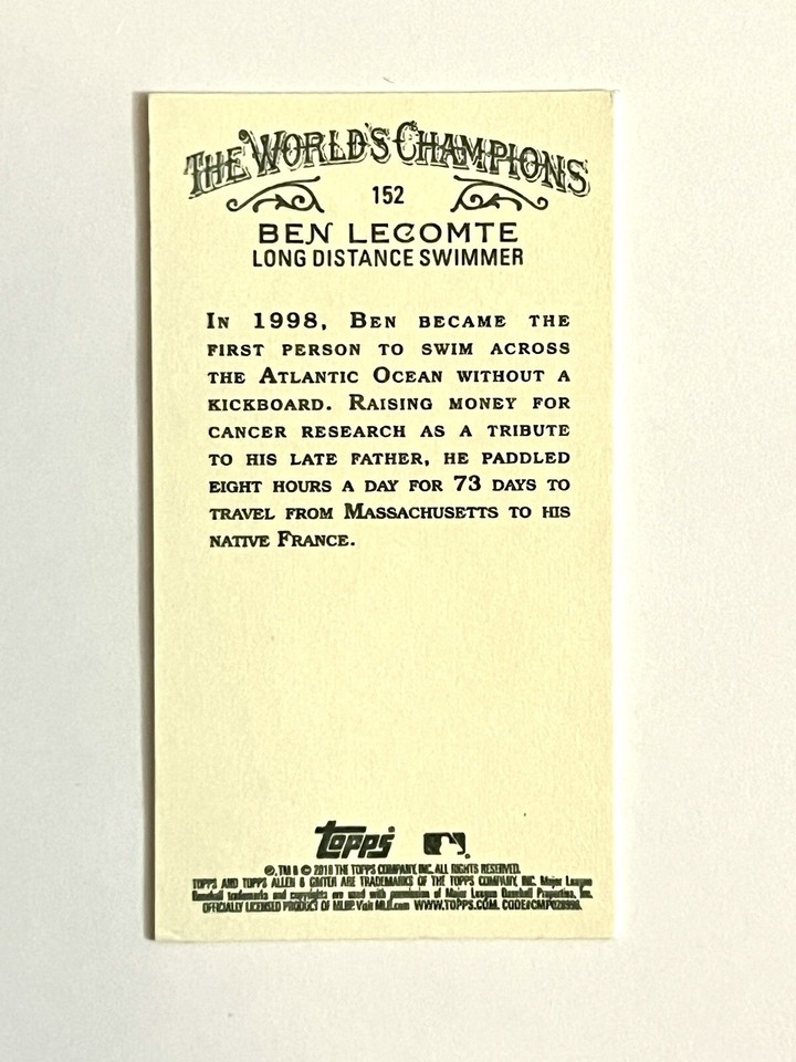 Ben Lecomte 2018 Topps Allen & Ginter MINI Base #152 | eBay
