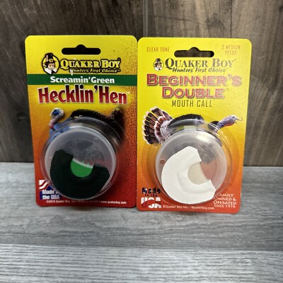 Quaker Boy Turkey Calls 2 Pack Beginner’s Double & Hecklin Hen Call NEW ...
