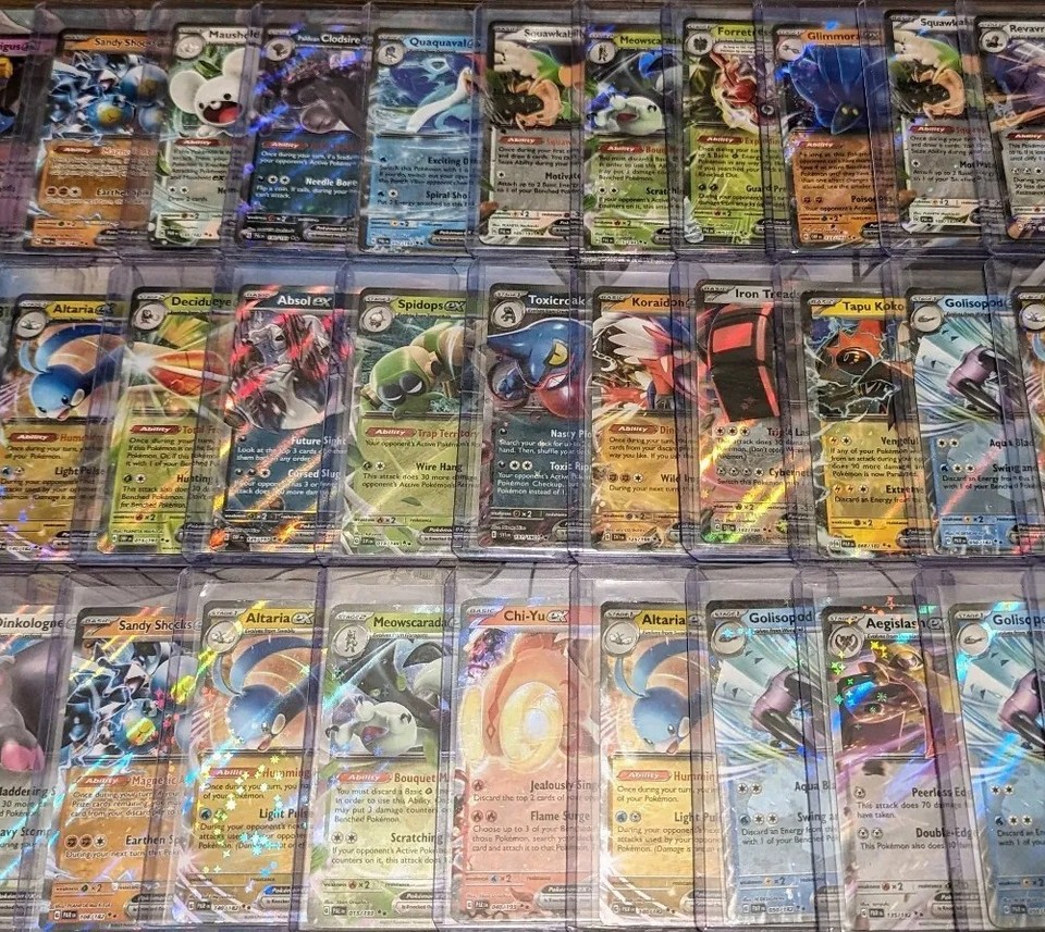 100x Pokémon Cards Bundle Joblot Ultra Rare V EX RR Holo Shiny Rares ...