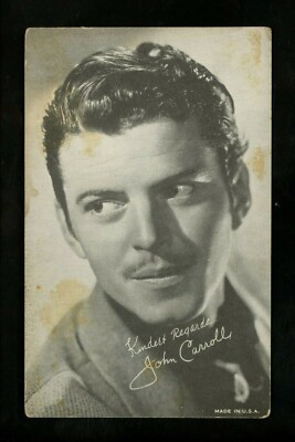 Movie / TV Star Cinema vintage postcard John Carroll actor | eBay
