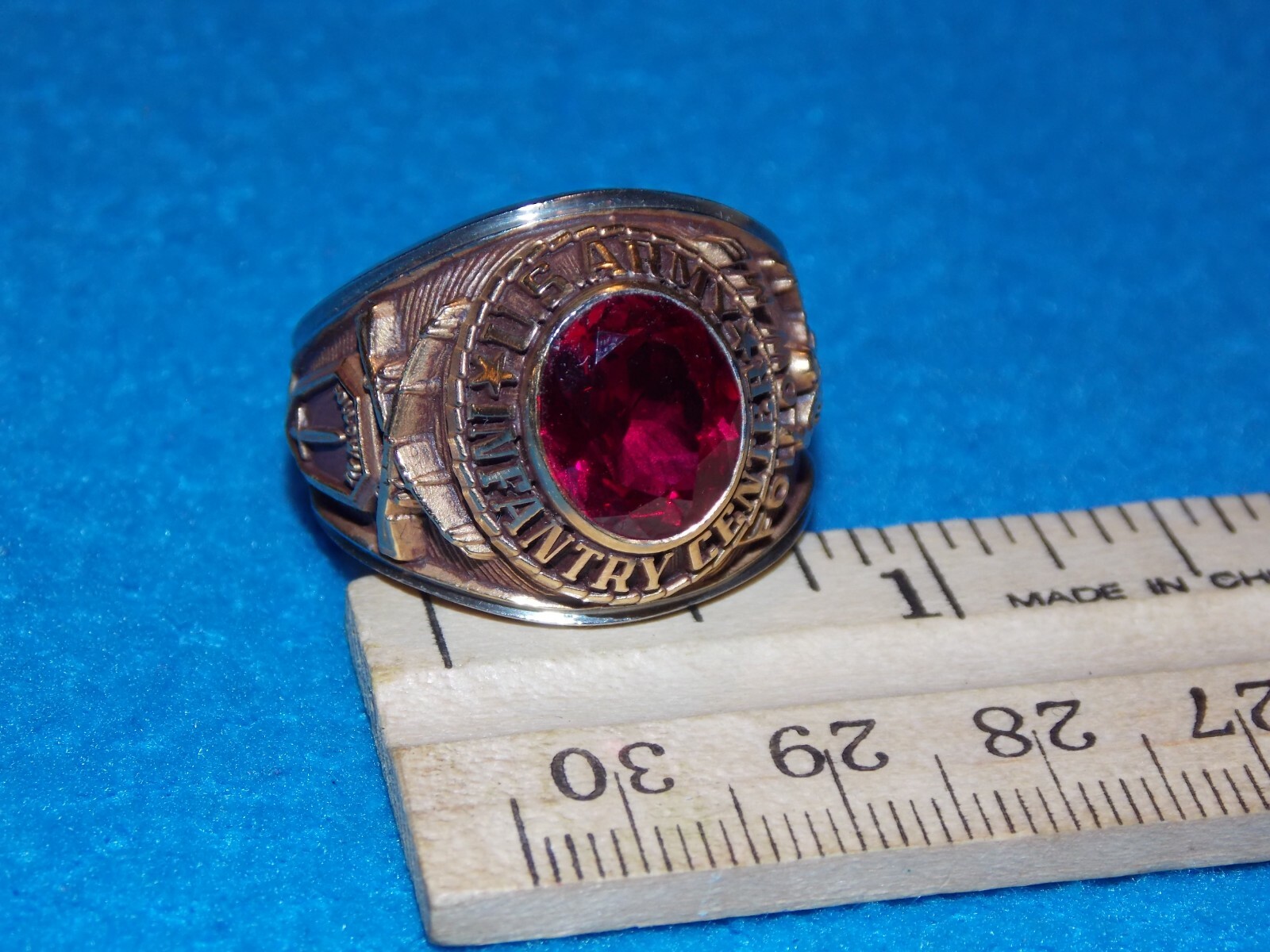 VINTAGE - U.S.ARMY INFANTRY RING - SIZE 7.5 - FOLLOW ME - NOS - ALPHA ...