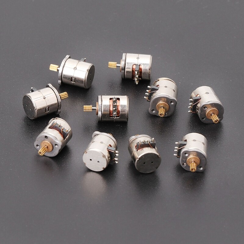 10Pcs 3V 2 Phase 4 Wire Dia.8mm Stepper Motor Micro For Digital ...