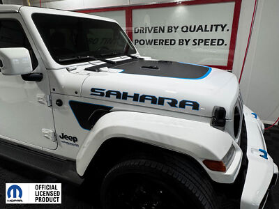 Fits 2018-2025 Jeep Wrangler Sahara Hood Letters Vinyl Graphics ...