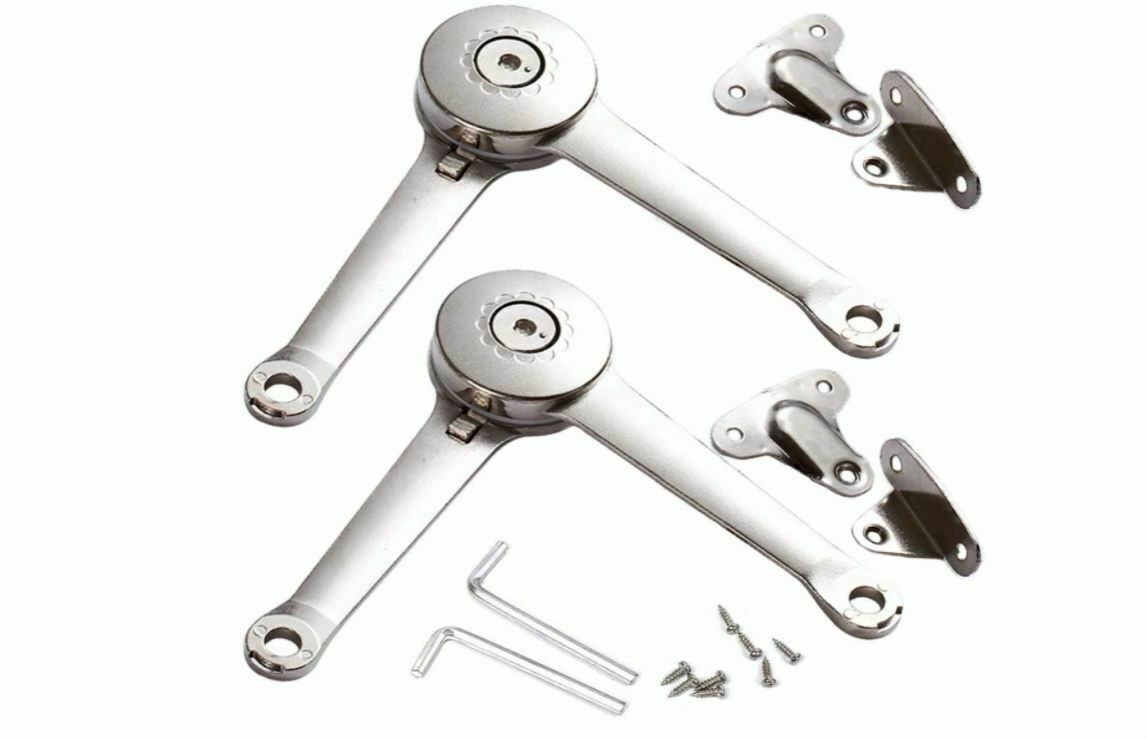 1Pair Lid Support Hinge Random Angle Lid Flap Stays for Cabinet Chest ...