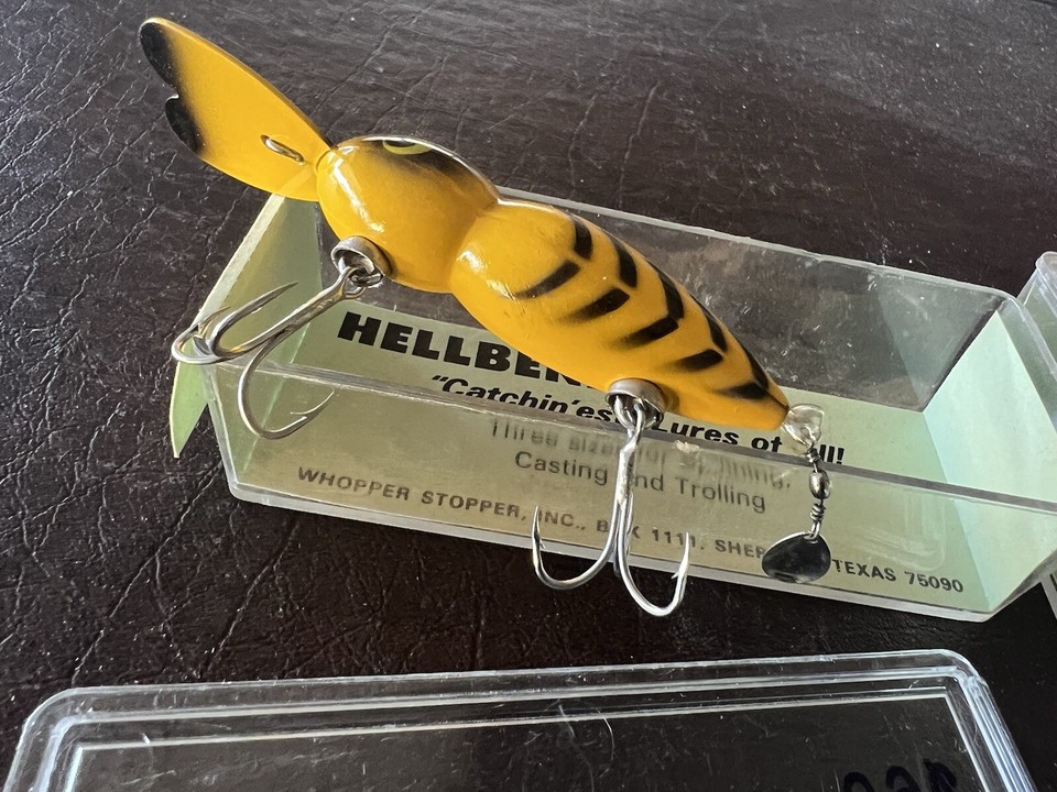Lot of 4 Vintage Whopper Stopper Hellbender Fishing Lures in Boxes | eBay