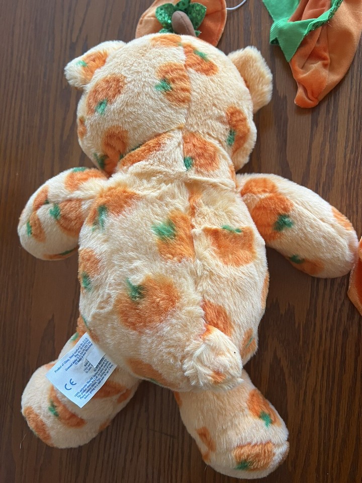 Build A Bear Halloween Plush Pumpkin Pal Teddy Bear Retired 2012 With ...