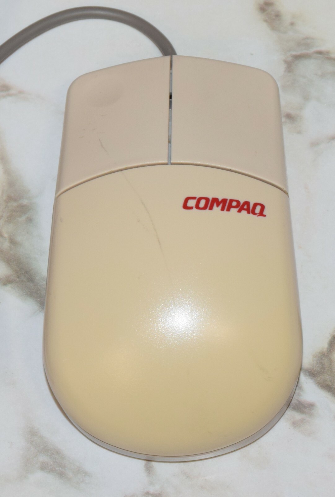 Vintage Compaq Mus9j N Ps/2 2 Button White Wired Rollerball Mouse for ...