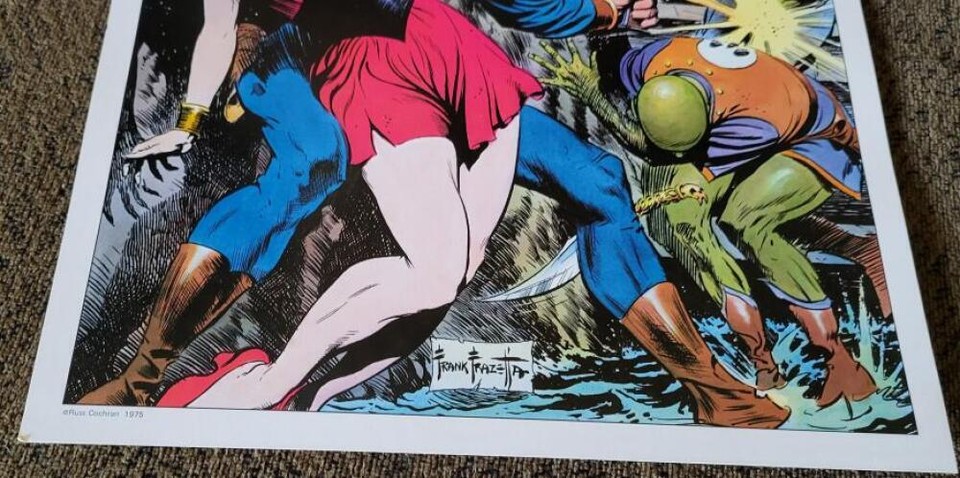 FRANK FRAZETTA print, Famous Funnies #209 in color, Buck Rogers, 1970's ...