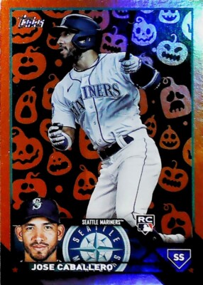 2023 Topps Update PUMPKIN FOIL SP US183 JOSE CABALLERO SEATTLE MARINERS ...
