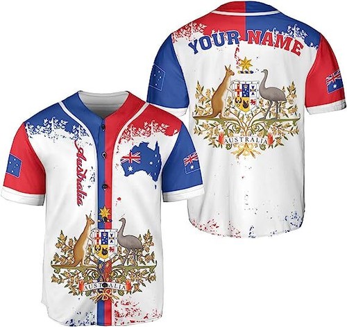 Personalized Australia Baseball Jersey Shirt Australia Flag Australian ...