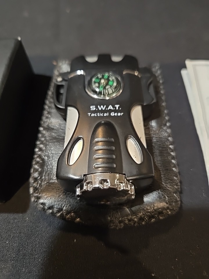 Black SWAT Tactical Gear Pocket Lighter with Compass Torch Flame with ...