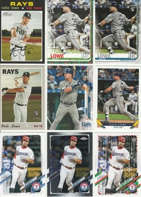Huge 30 different NATHANIEL LOWE cards lot 4 RC 2019 - 2025 Rays ...