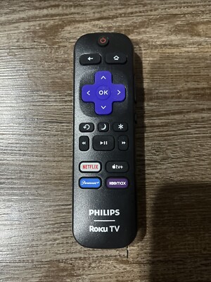 OEM Official Philips Roku TV Remote Control Netflix Apple TV Paramount ...
