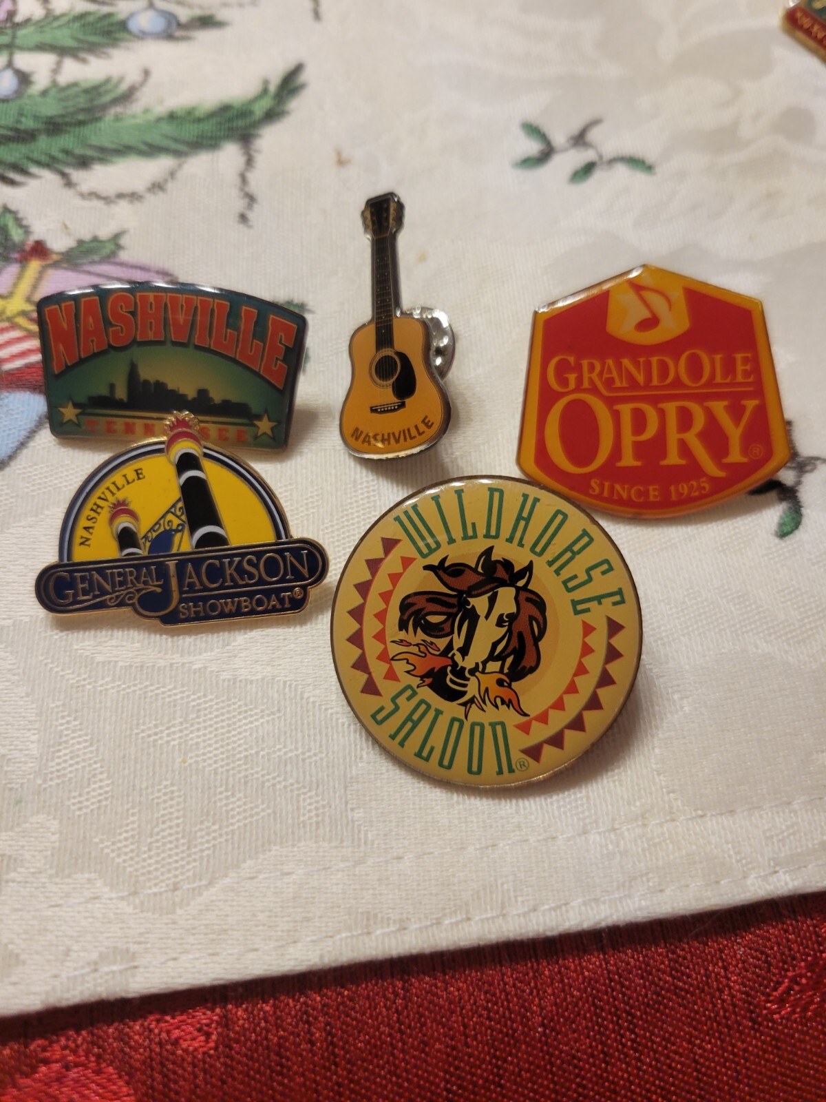 Lot Of 5 Nashville Tennessee Pins Focus Enamel Grand Ole Opry Wildhorse ...