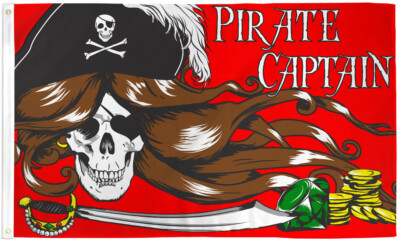 Pirate Captain Flag 3x5ft Jolly Roger Boating Flag Skull Flag | eBay