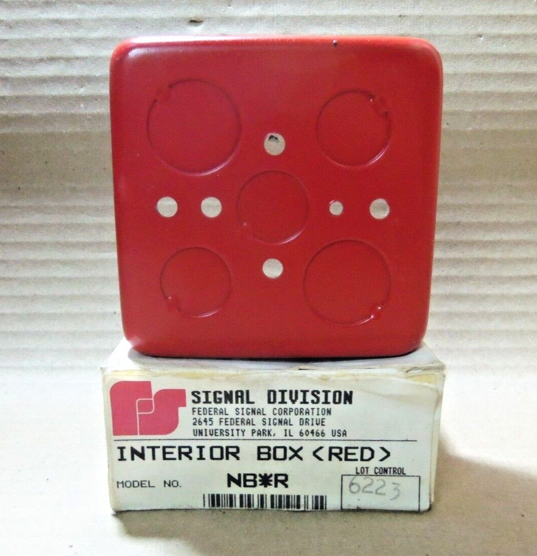LOT OF 2 NEW SIGNAL DIVISION NBR NB R RED INTERIOR BOX MODEL: NB*R FIRE ...