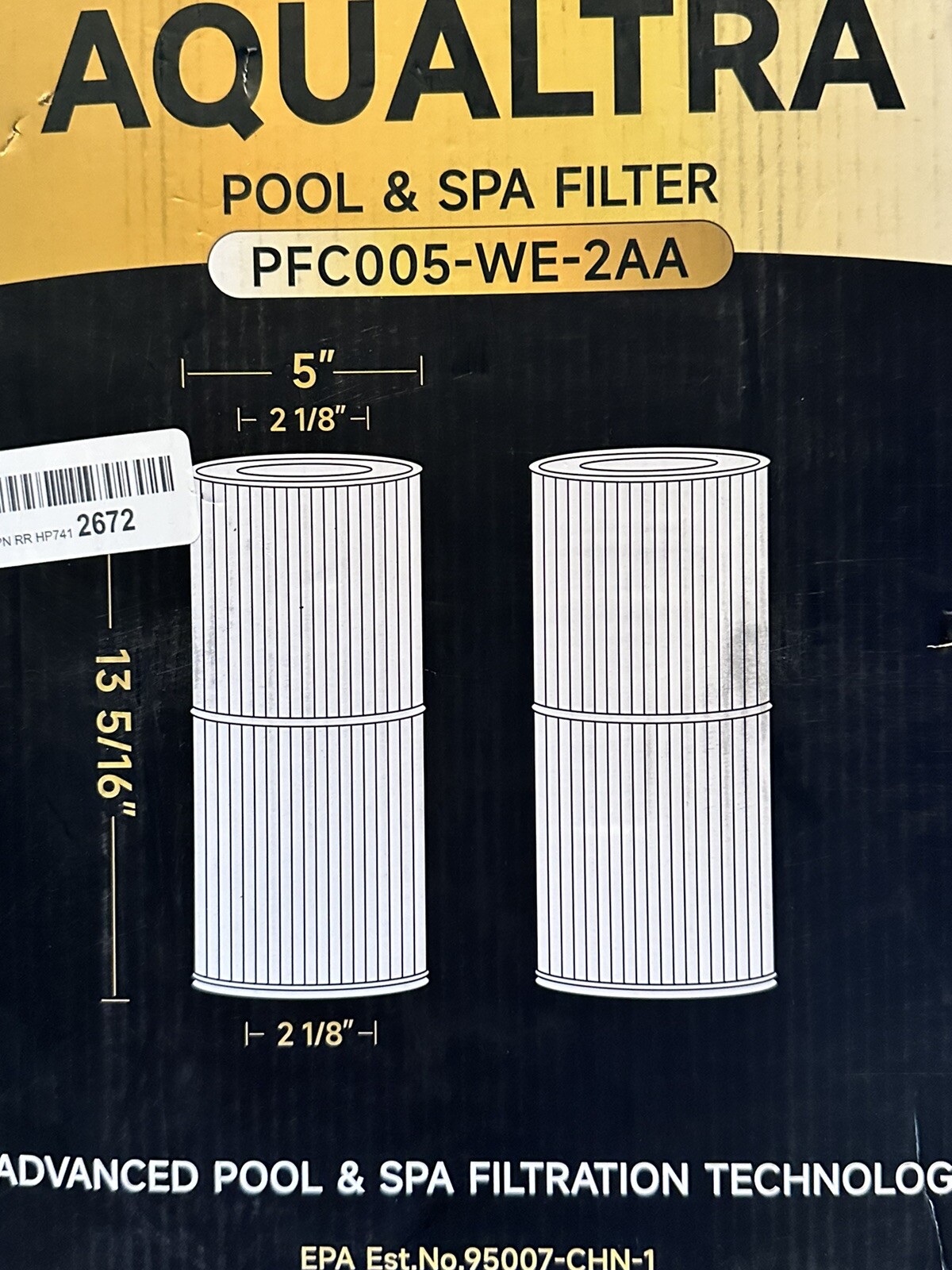 Replace Filter 2pk AQUALTRA 95007-CHN-1 PFC005-WE-2AA | eBay