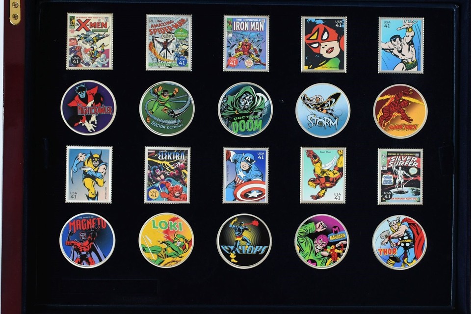 USPS Ultimate Marvel .999 Fine Silver Complete Collection of 40 Bars ...
