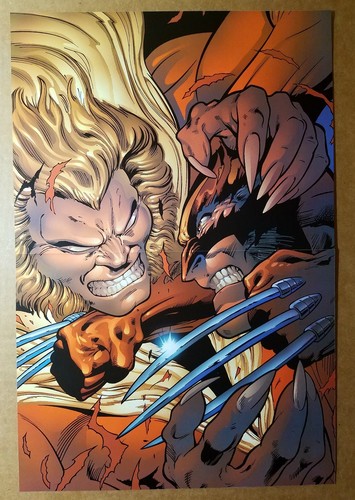 Wolverine Vs Sabretooth X-Men Marvel Comics Poster by Alan Davis | eBay
