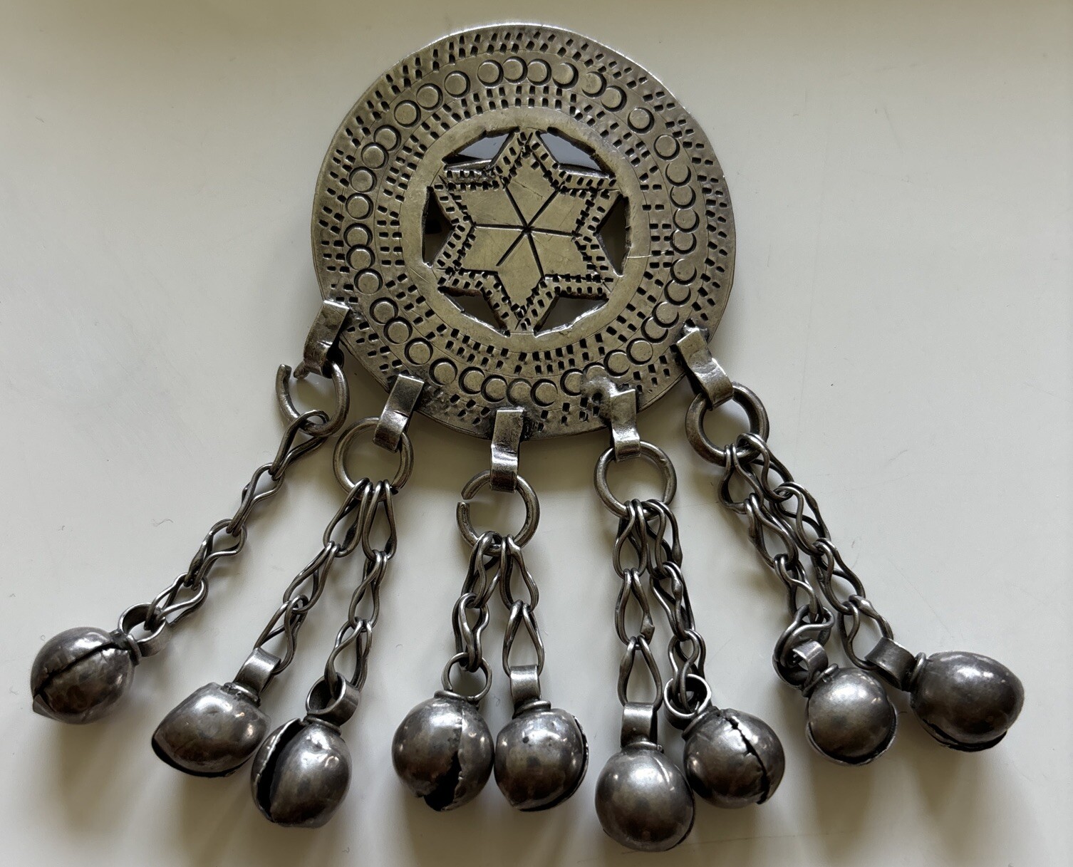 Antique Arabic Omani Silver Halka Tribal Ethnic Brooc… - Gem