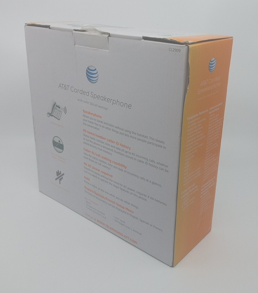 NEW AT&T CL2909 Corded Speakerphone with Caller ID & Call Waiting | eBay