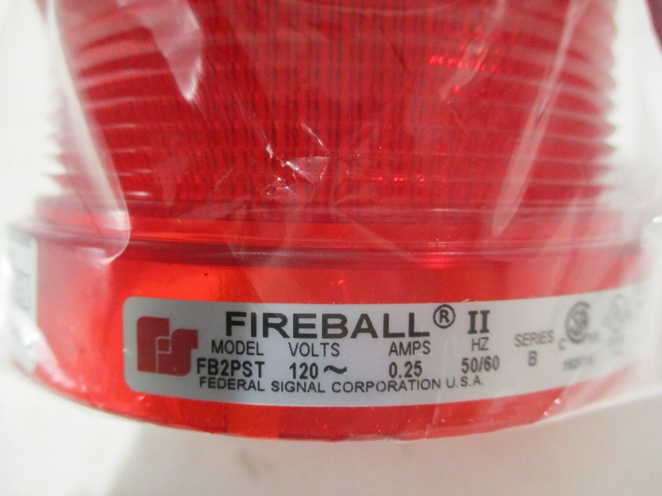 NEW FEDERAL SIGNAL FB2PS-120R DOME RED LENS REPLACEMENT FOR FIREBALL II ...