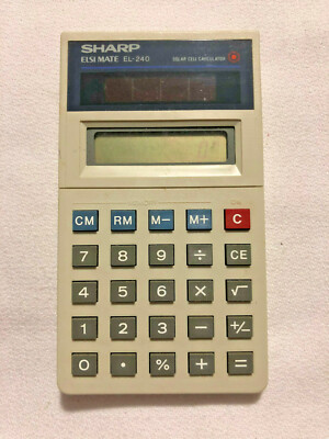 Sharp EL-240 Solar Cell Calculator Elsimate With Box | eBay
