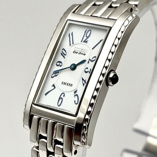 Citizen Exceed Ladies Elegant Watch Eco-Drive G670 Rectangular wrist ...