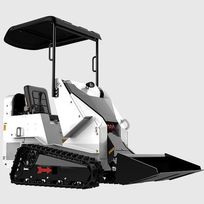13.5HP Mini Skid Steer Loader Cab Ride-On Track Gasoline Engine Outdoor ...