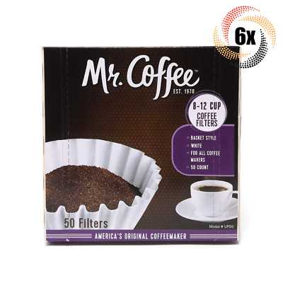 6x Boxes Mr. Coffee America's Original Coffee Filters | 50 Filters Per ...