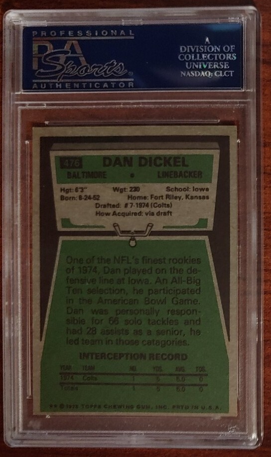 1975 Topps - #476 Dan Dickel (RC) for sale online | eBay