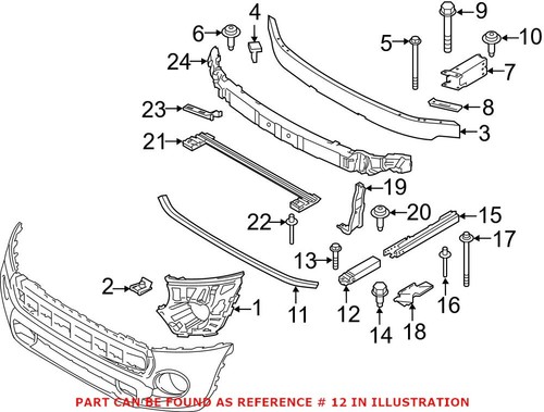 Genuine OEM Bumper Impact Bar Bracket for Mini 51117301587 | eBay