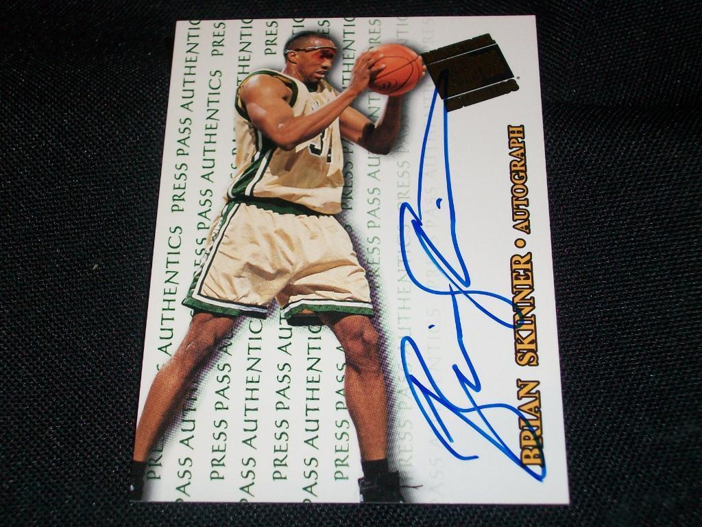 Baylor Brian Skinner Signed on card Auto 1998 Press Pass Insert Card RC ...