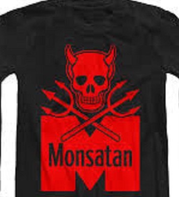 MONSATAN Satan Devil Hell Anti Monsanto Orgainic Vegan Vegetarian t ...