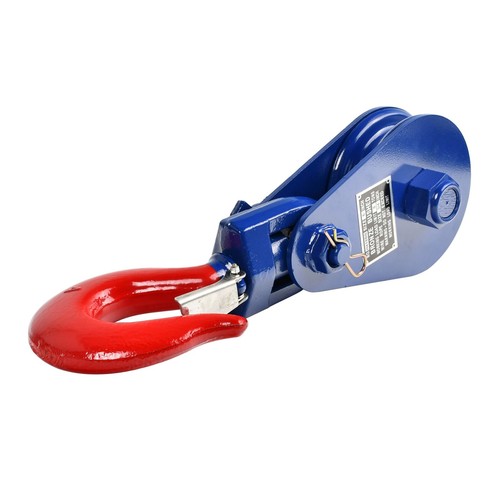 8 Ton Snatch Block with Swivel Hook & Safety Latch 6" Sheave, 3/4" Wire ...