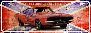 Dodge Charger General Lee Dukes American USA Plates Licence Sign ...