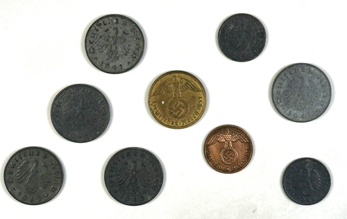 1937 - 1944 Nazi Germany Coin Lot. 9 Assorted German Coins OMM2 | eBay