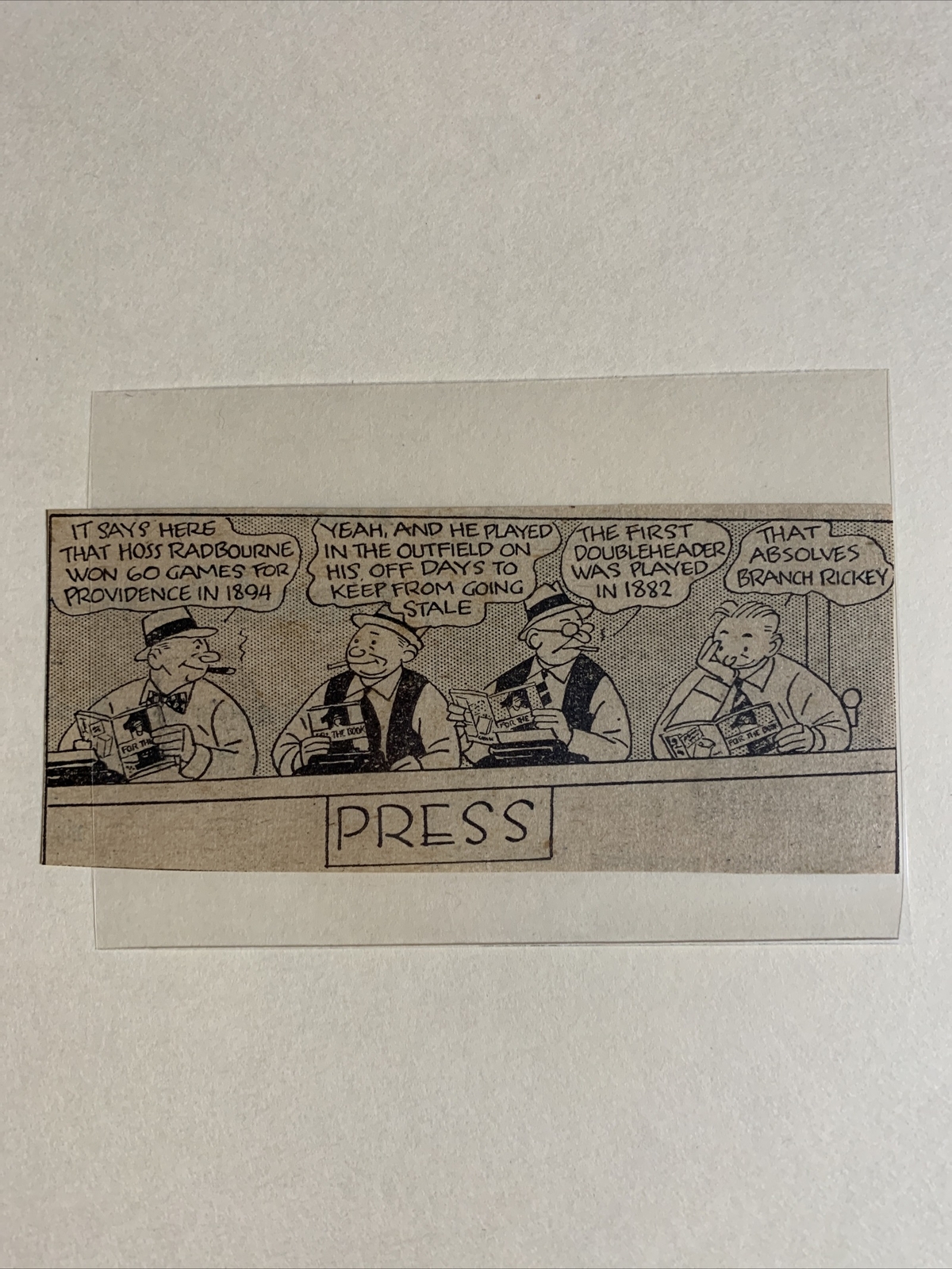 Old Hoss Radbourn 1894 Branch Rickey 1951 Sporting News Baseball ...